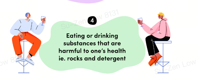 Showing or promoting the eating or drinking of substances that are ...